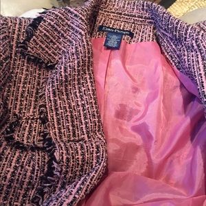 Evan Picone | Jackets & Coats | Evan Picone Pink And Black Tattered ...